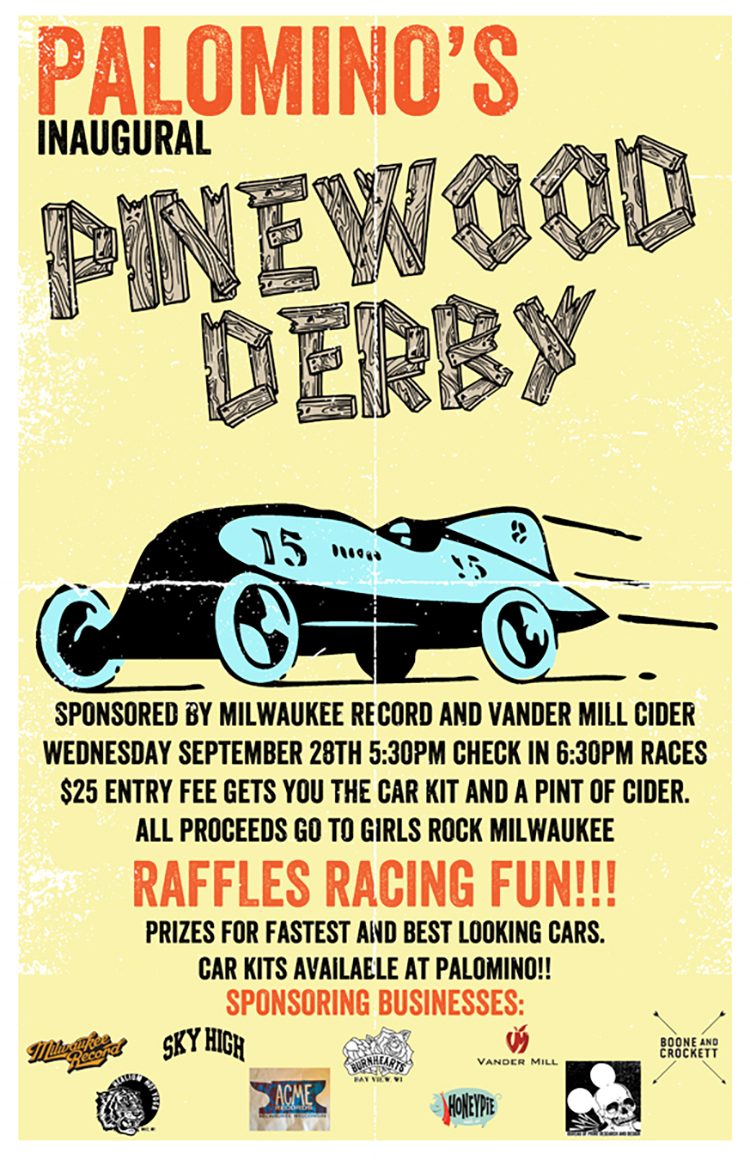 Palomino is hosting an adult pinewood derby | Milwaukee Record