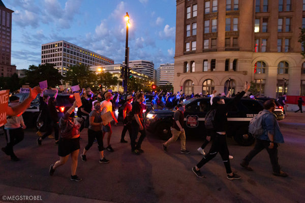 Scenes and streams from Monday's peaceful protests in Milwaukee, Wisconsin