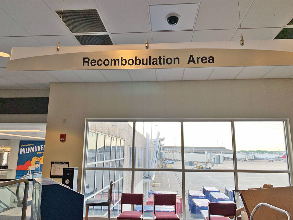 Mandatory Milwaukee: The “Recombobulation Area” signs at Milwaukee ...