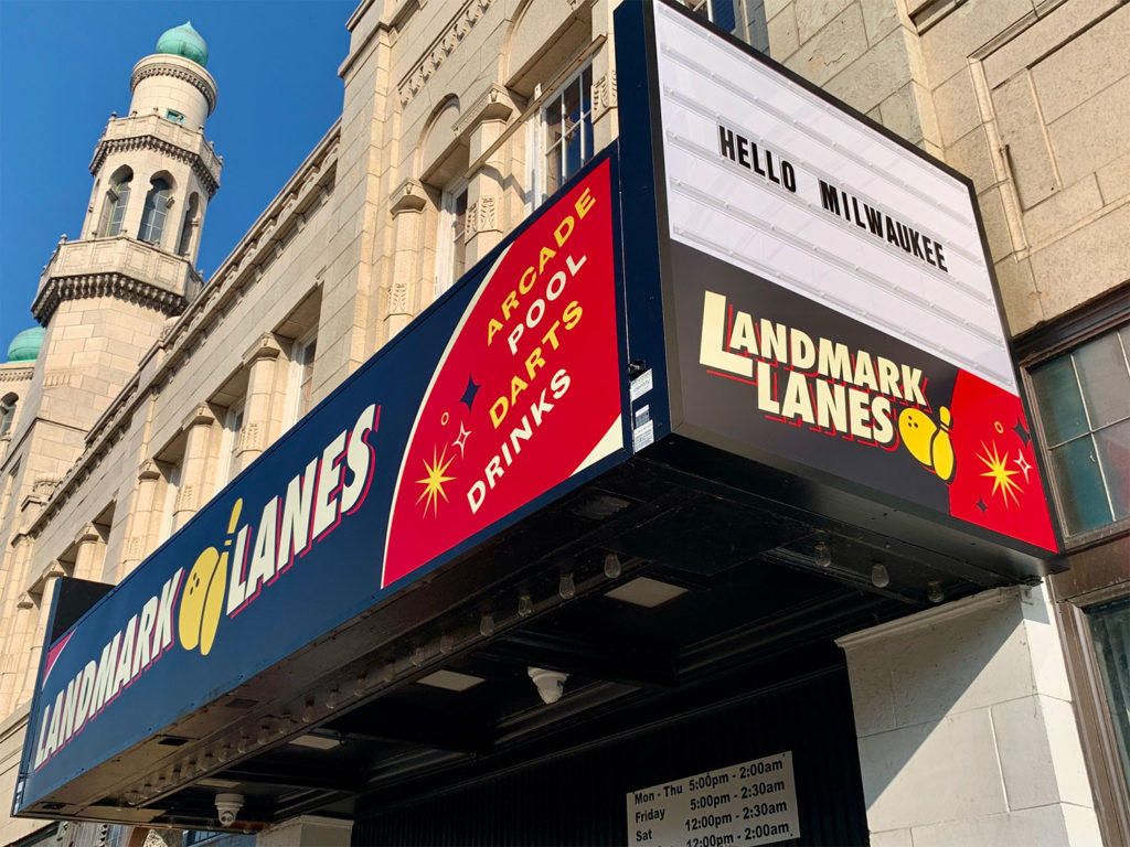 Ahead of 95th anniversary week, Landmark Lanes gets new marquee