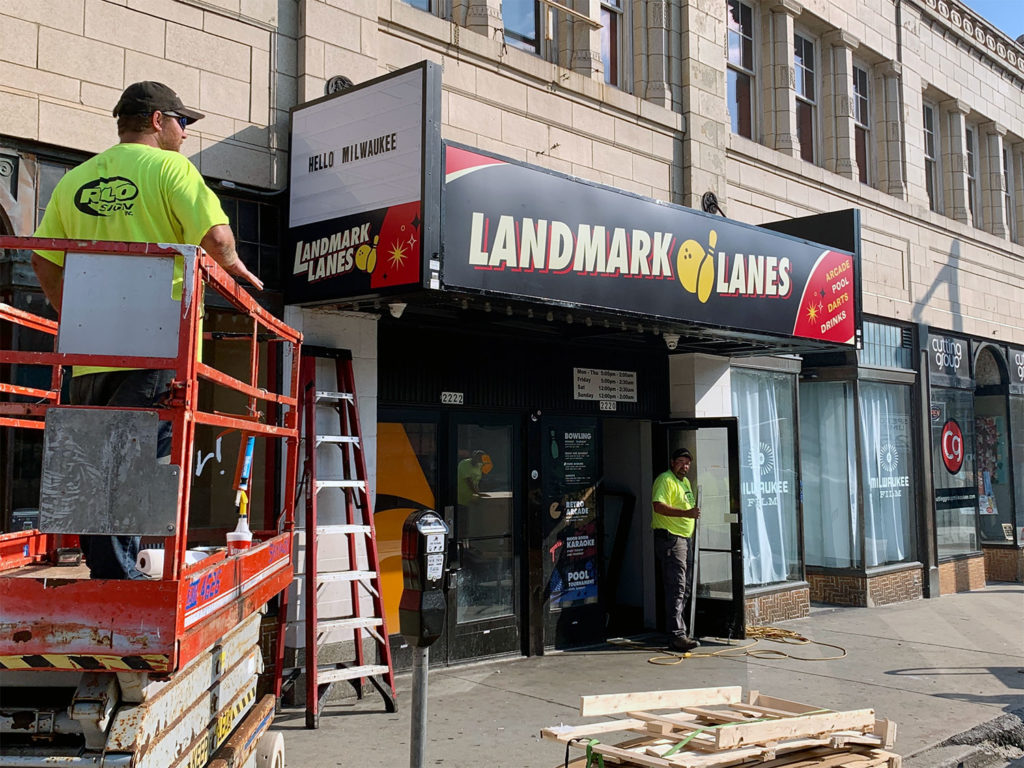 Ahead of 95th anniversary week, Landmark Lanes gets new marquee ...