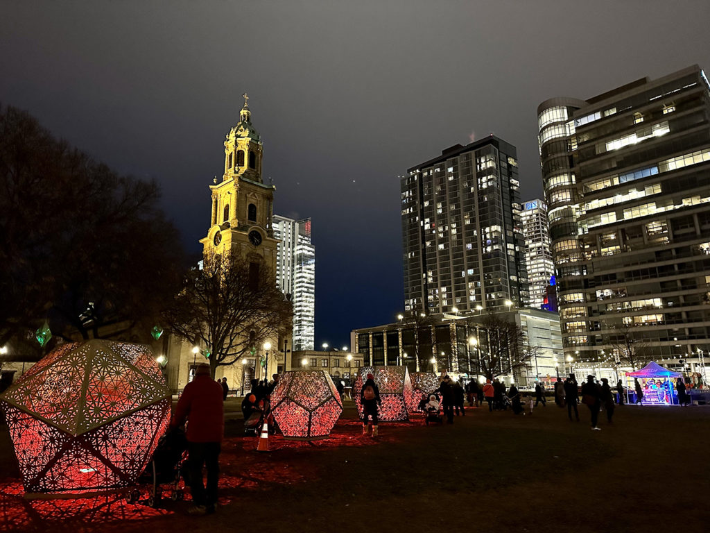 22 pictures of the “Lightfield” installation at Cathedral Square Park ...