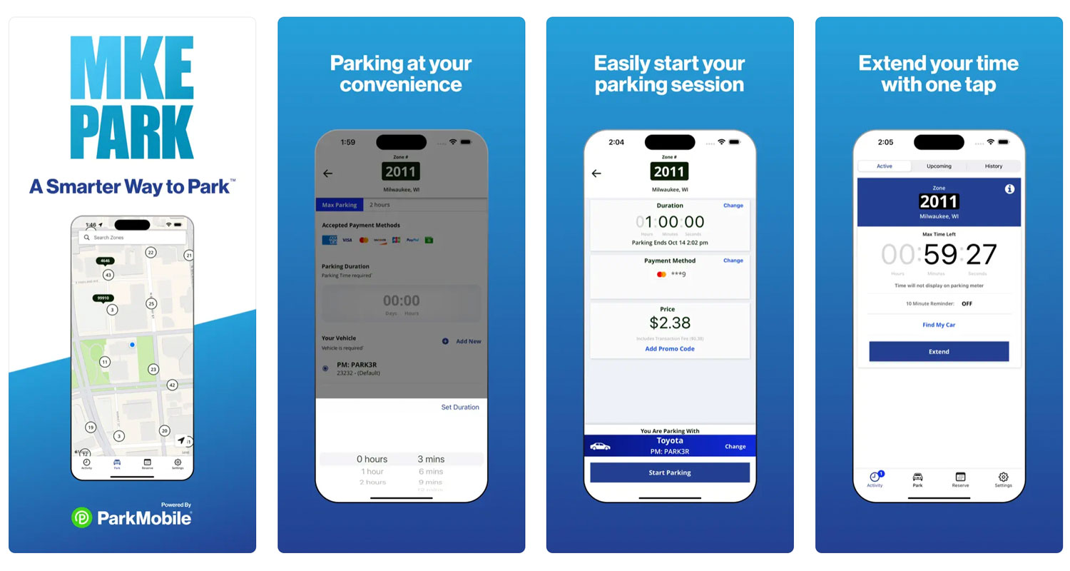 Milwaukee’s exclusive parking app, MKE Park, powered by ParkMobile ...