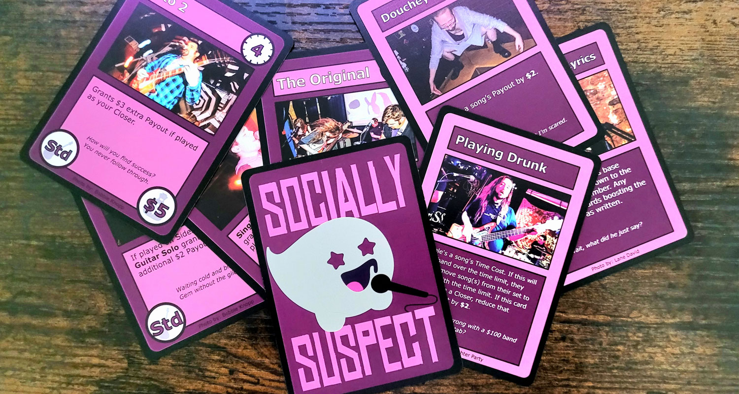 Live the glamorous life of a DIY band with the Socially Suspect card ...