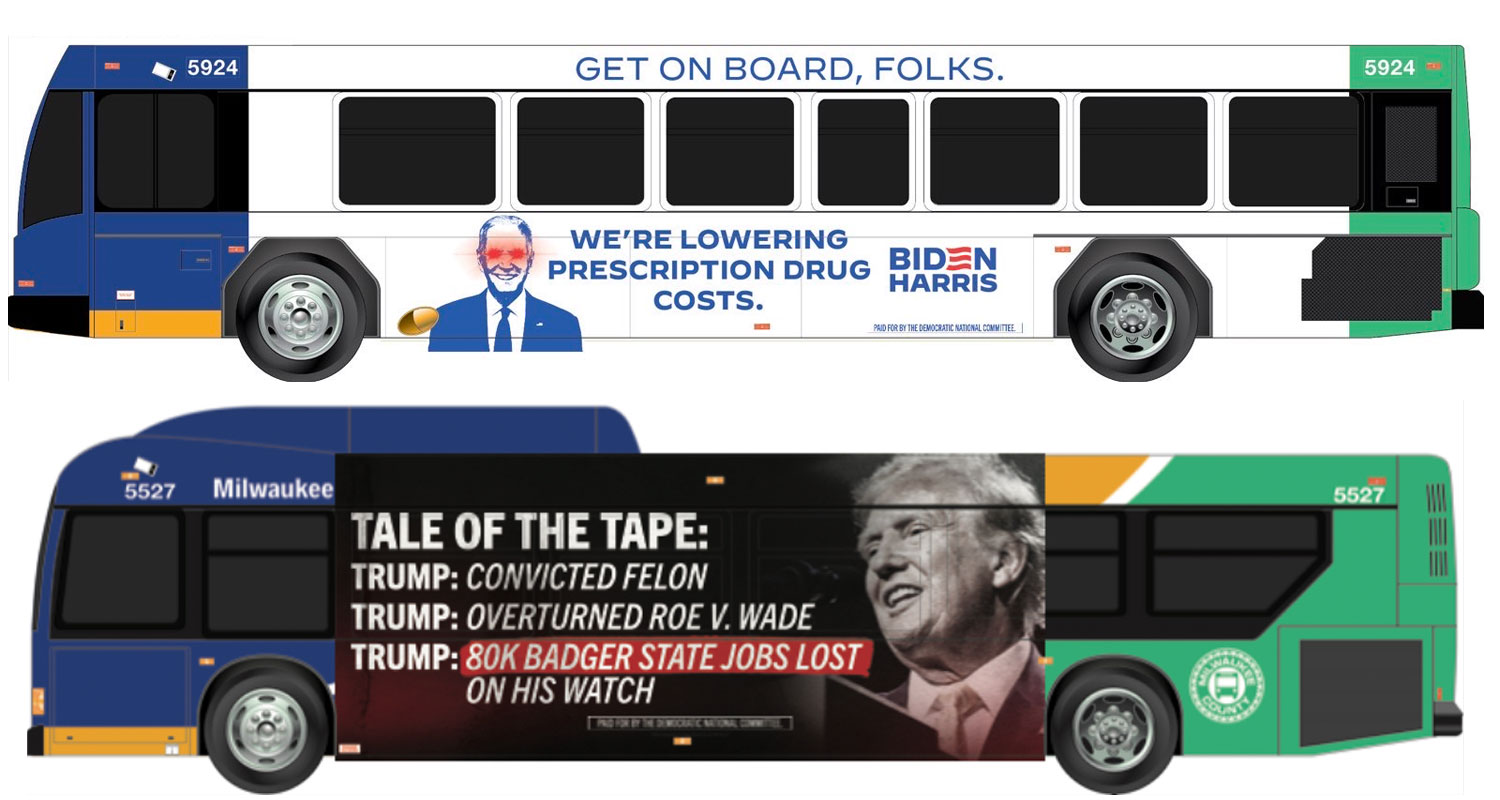 The DNC has some bus wraps for the RNC | Milwaukee Record