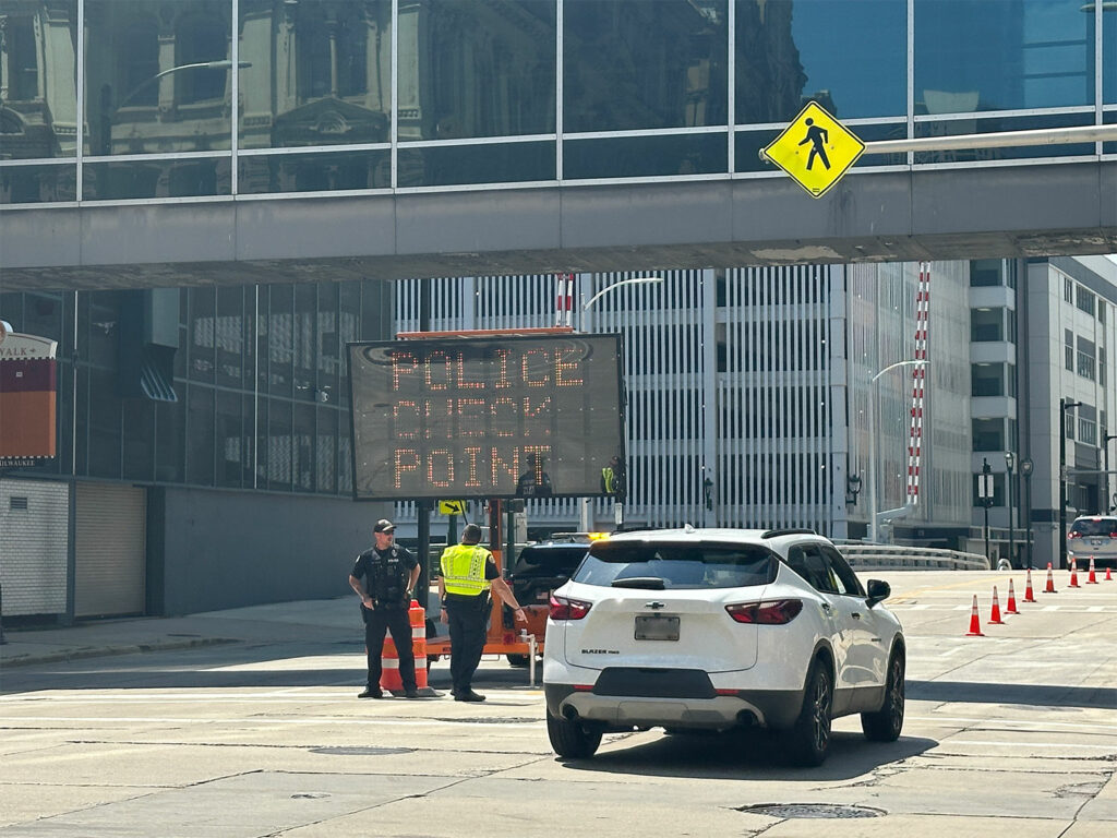Scenes from the RNC security perimeter Day 4: Eh, what can you say ...
