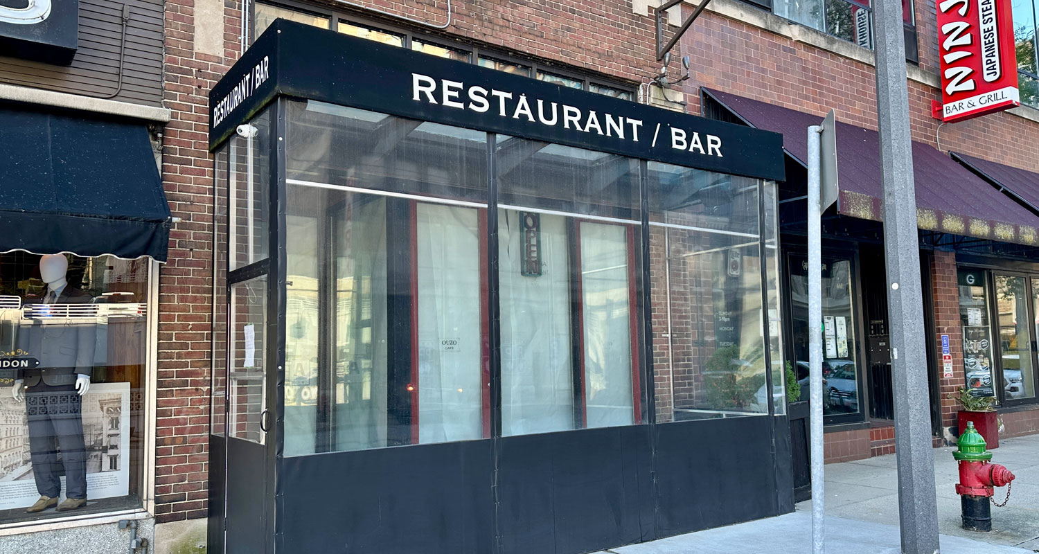 Ouzo Cafe is closed, and here’s the closing note they taped to the ...