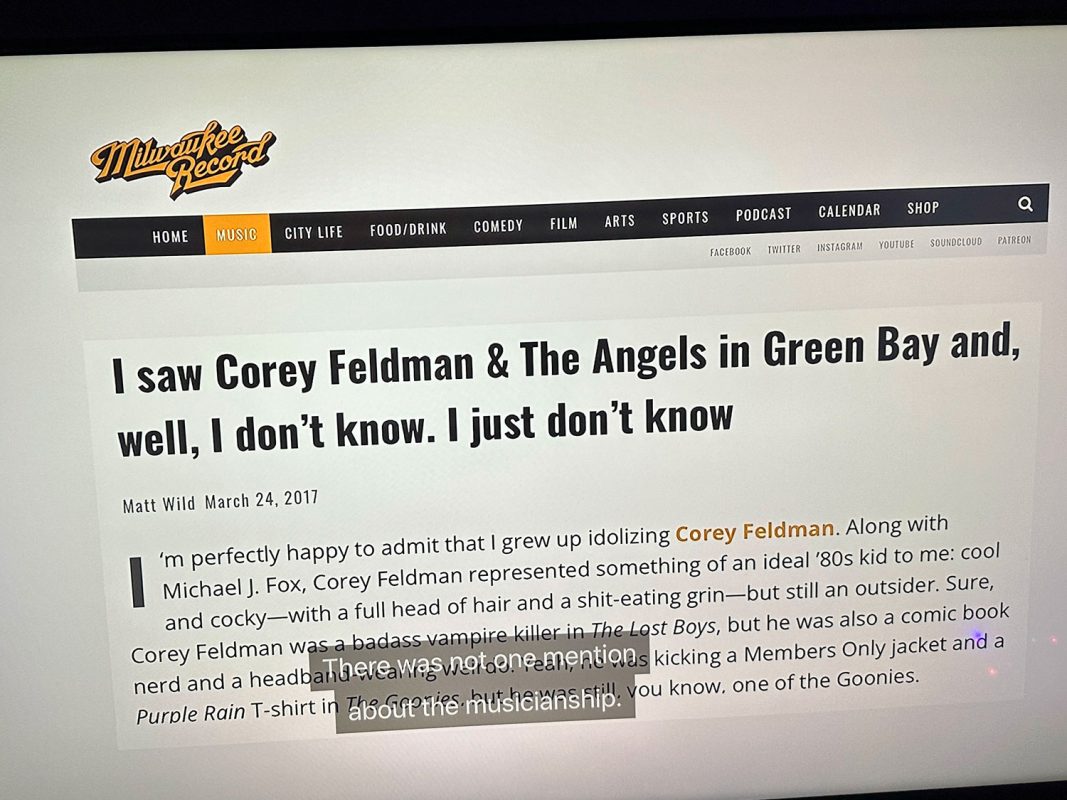 In new documentary, Corey Feldman suggests I’m “working for the dark ...