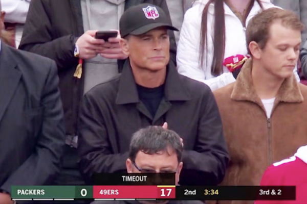 Remembering that time Rob Lowe wore a generic NFL logo hat at the ...