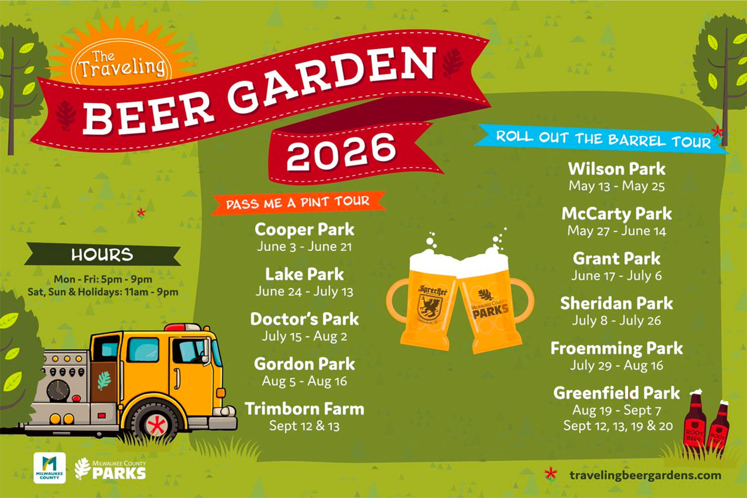 Hey! Here’s the 2026 Traveling Beer Garden schedule! | Milwaukee Record