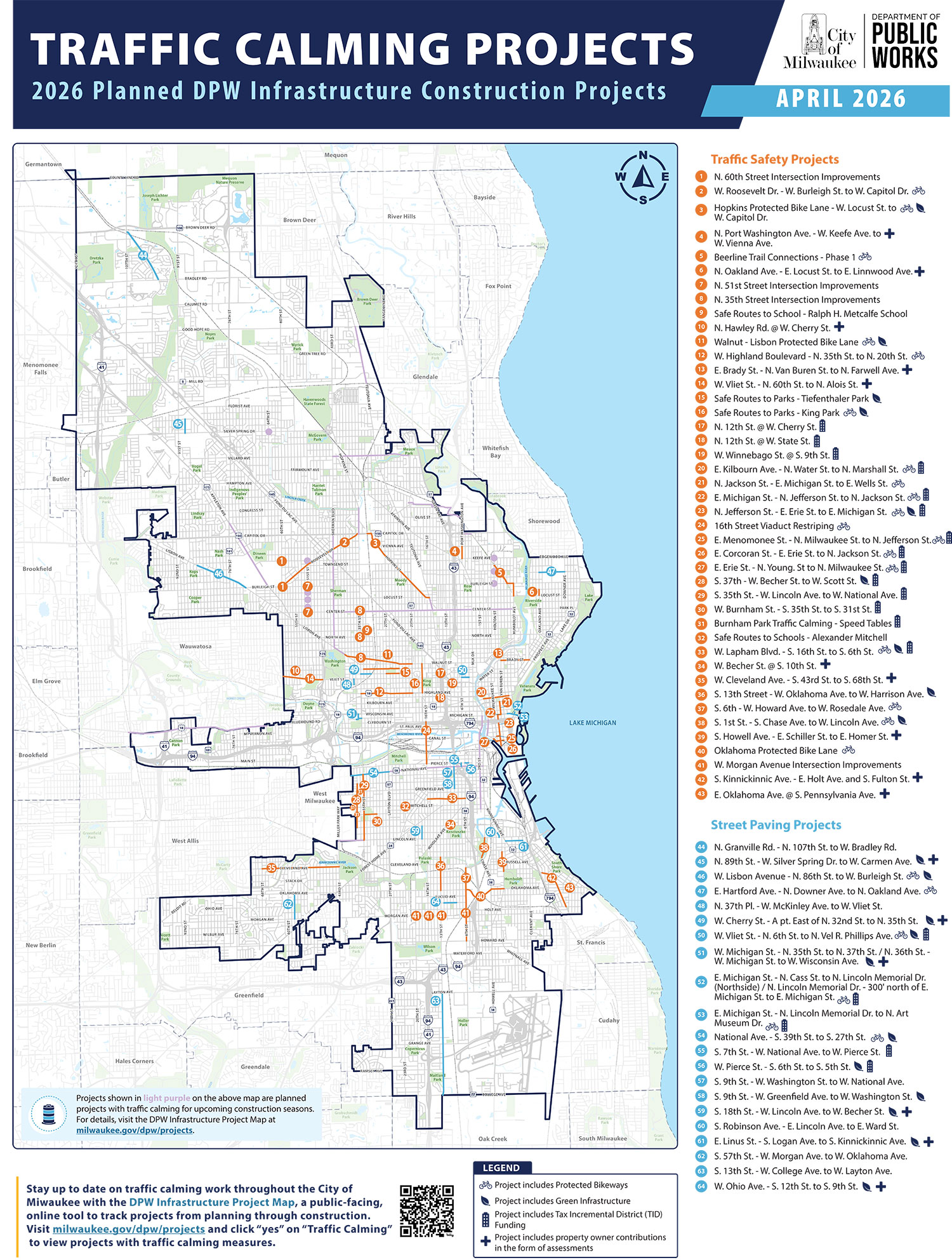 Here’s a map of the 64 traffic calming projects beginning construction ...