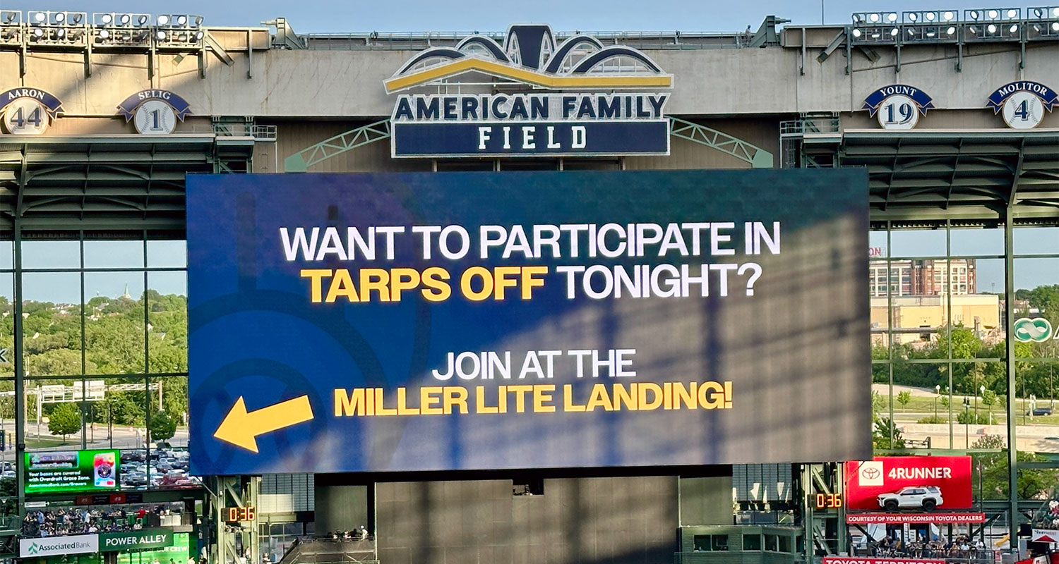 Milwaukee Brewers had a designated ‘Tarps Off’ section at Tuesday’s ...