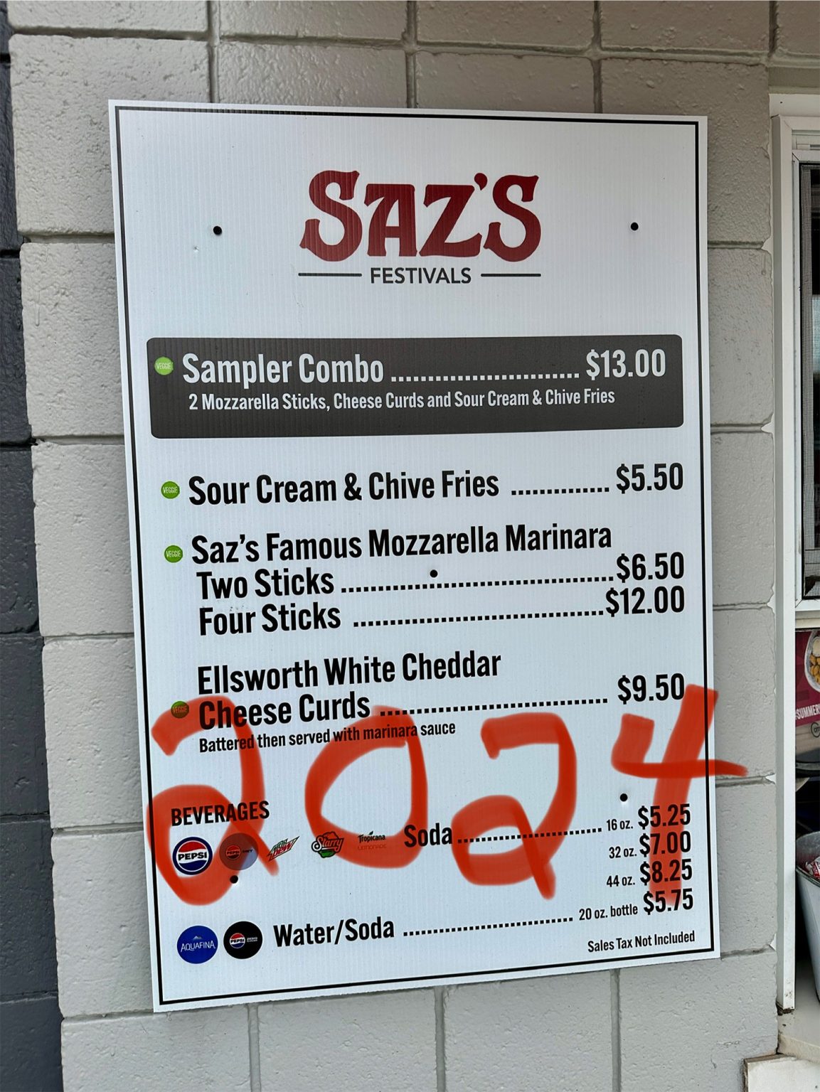 A very important report on how much Saz’s Sampler Platter costs THIS ...
